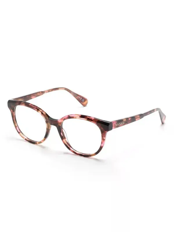 MAX&CO. Tortoiseshell-effect Round-frame Glasses