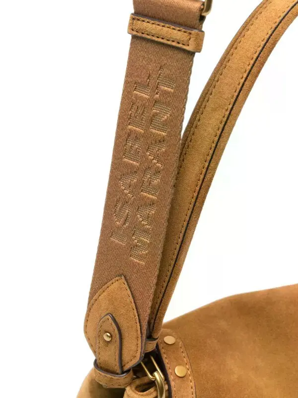 Isabel Marant Étoile Medium Chany Stud-embellished Suede Shoulder Bag