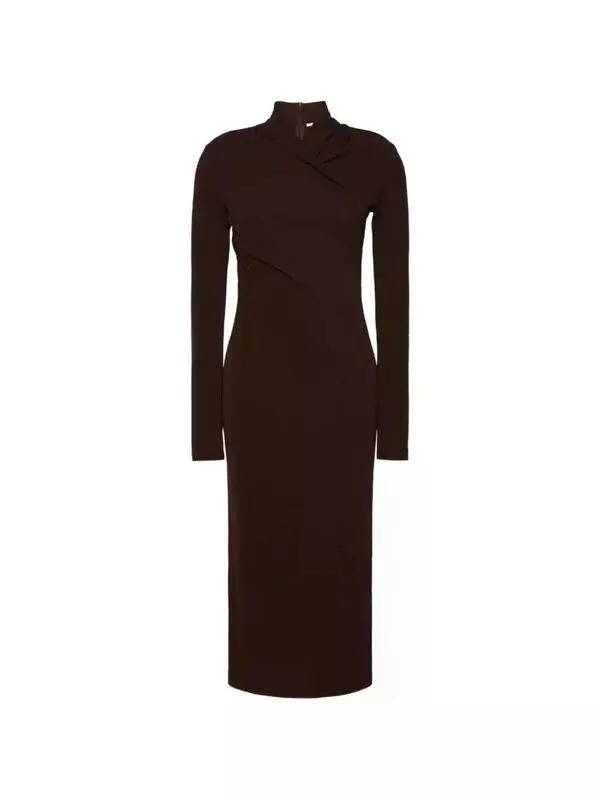 Max Mara Estremo Draped Long-sleeve Dress