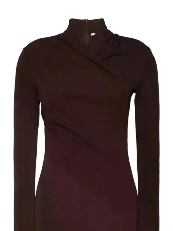 Max Mara Estremo Draped Long-sleeve Dress
