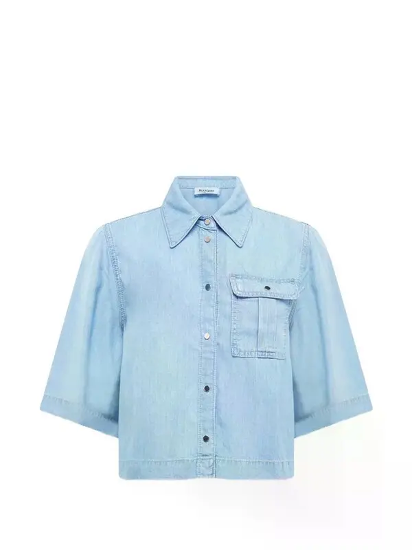 BLUGIRL Cropped Short-sleeve Shirt - Blue