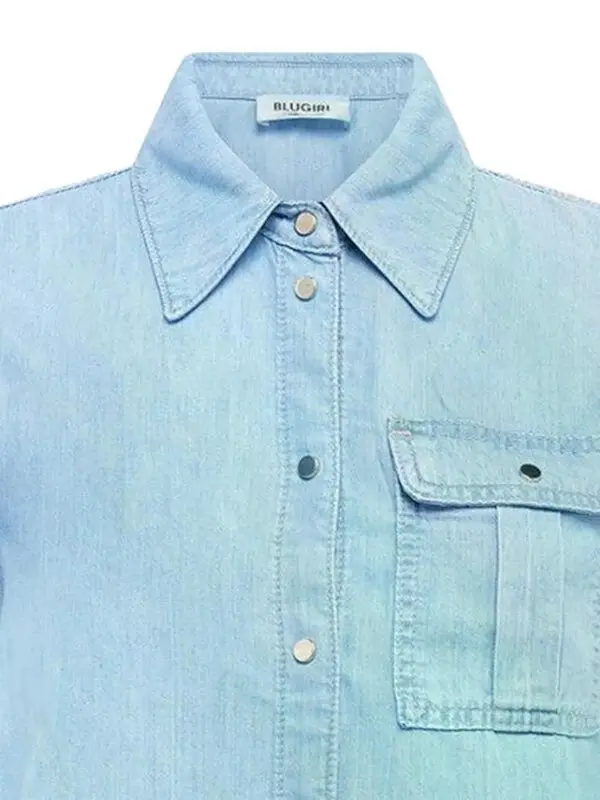 BLUGIRL Cropped Short-sleeve Shirt - Blue