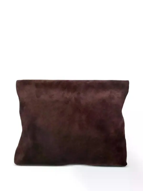NILI LOTAN Suede Clutch Bag - Brown
