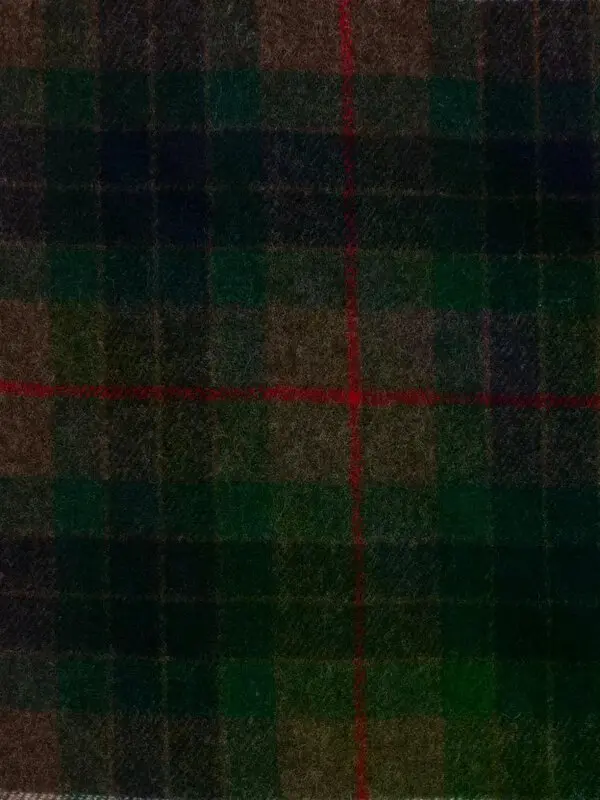 BARACUTA Check-pattern Fringed Scarf
