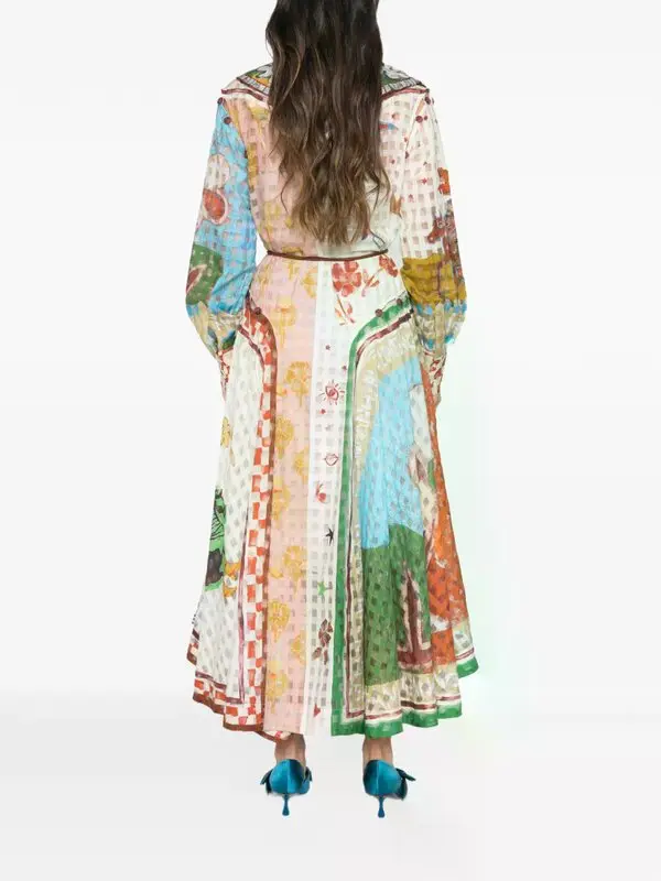 ALEMAIS Patchwork-printed Dress