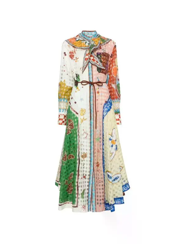 ALEMAIS Patchwork-printed Dress