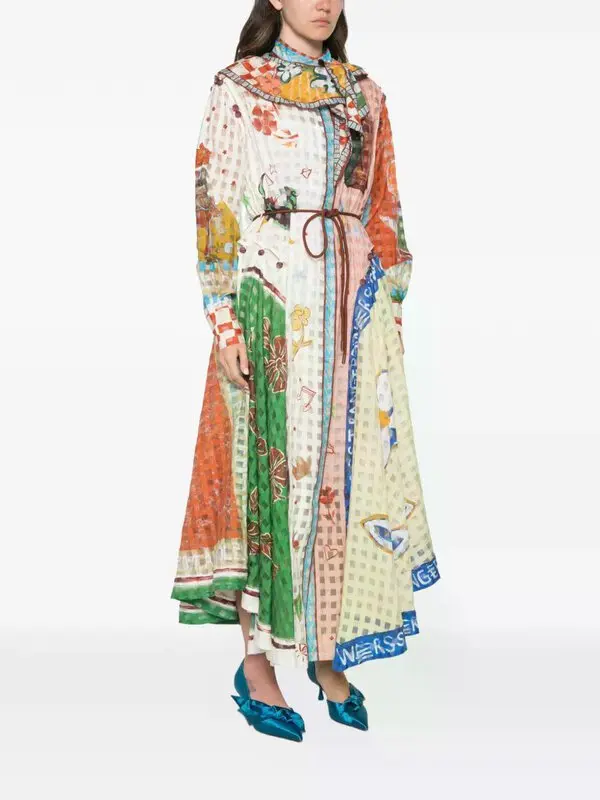 ALEMAIS Patchwork-printed Dress