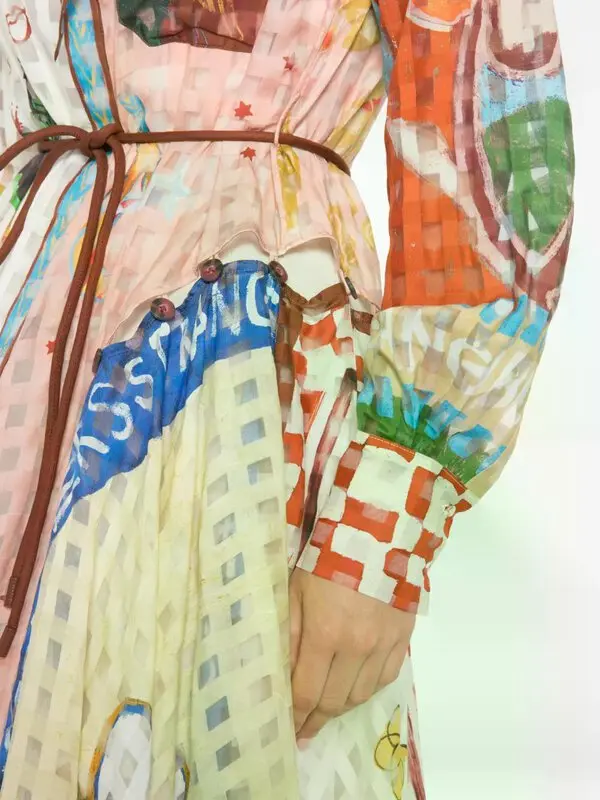 ALEMAIS Patchwork-printed Dress