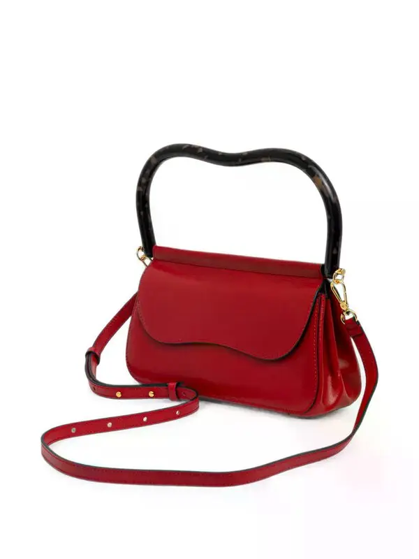 COCCINELLE Tortoiseshell-effect Logo-print Leather Tote Bag