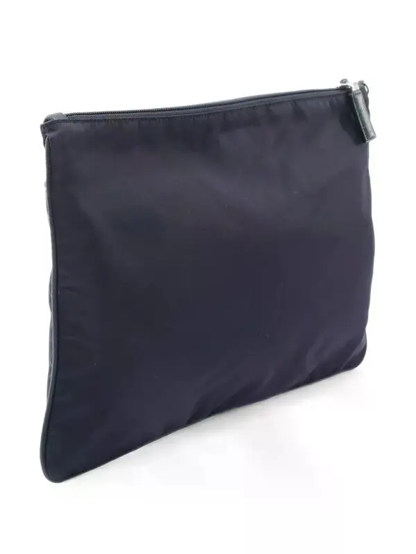 Prada 2010s Tessuto Saffiano Clutch Bag