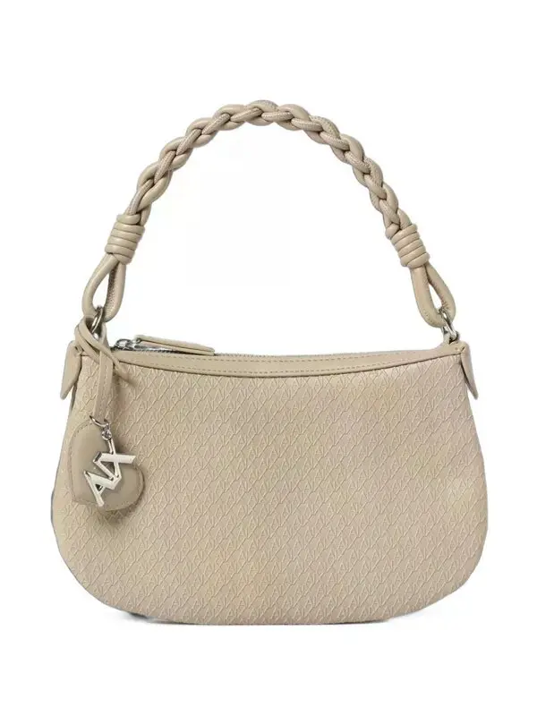 Emporio Armani Logo-embossed Braided Shoulder Bag