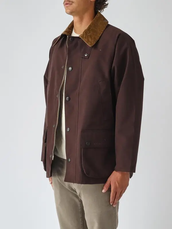 Barbour Bedale Windproof Waxed Cotton Jacket With Velvet Collar - Brown