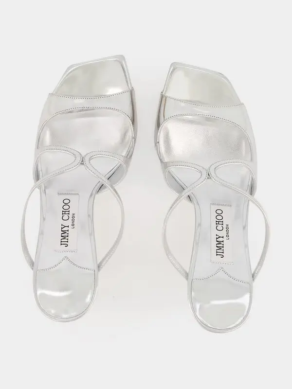JIMMY CHOO Anise Patent Leather Mules With Mid-stiletto Heel
