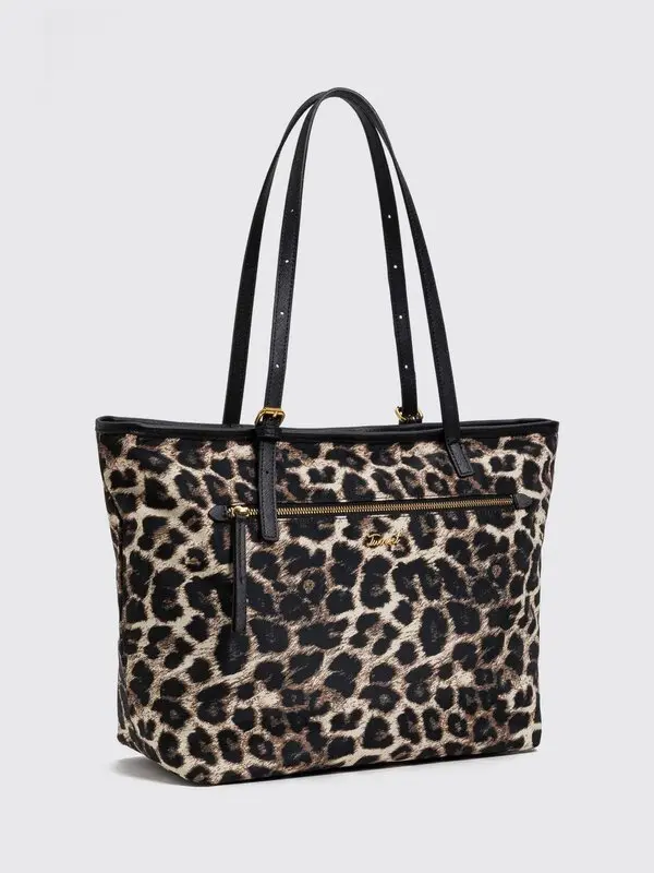 TWINSET Flared Animal Print Polyester Tote Bag