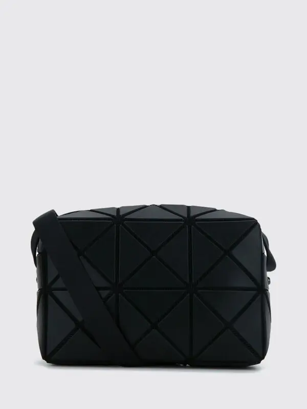 Issey Miyake Mini Camera Bag With Geometric Design And Flat Strap - Black