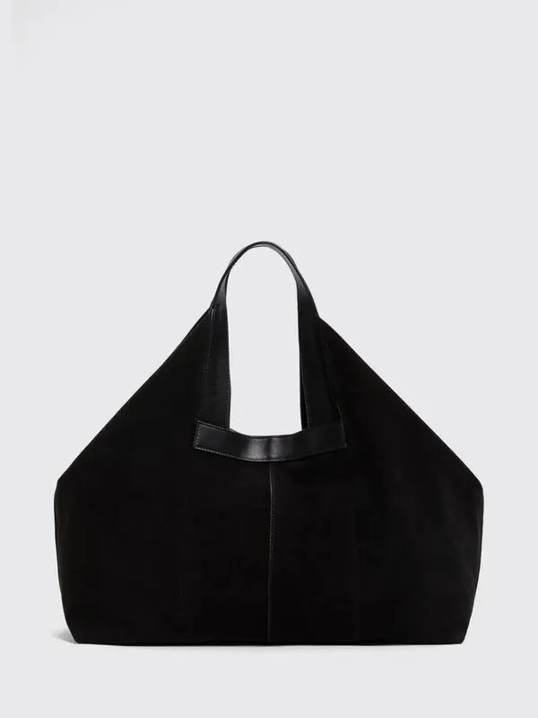TWINSET Large Leather And Suede Hobo Bag With Double Handle