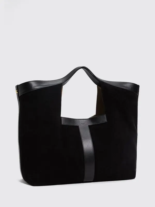 TWINSET Large Leather And Suede Hobo Bag With Double Handle