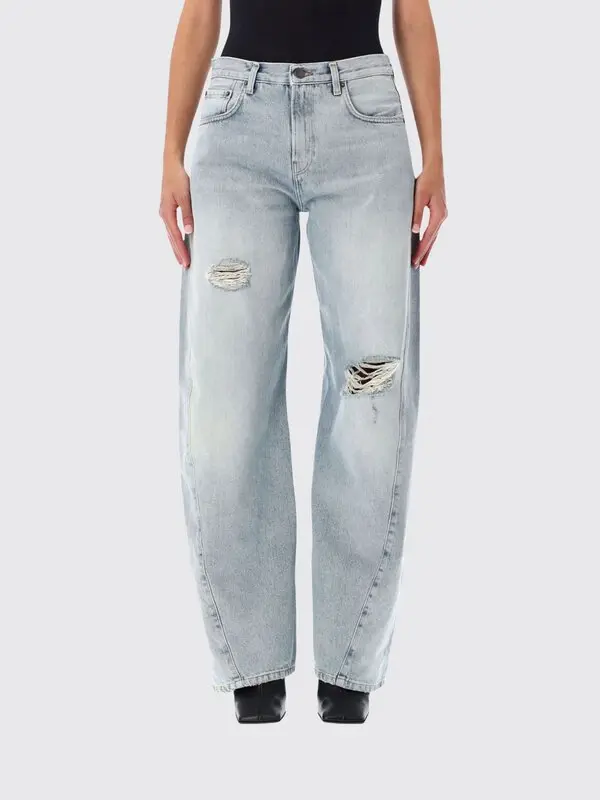 HAIKURE Clyde Mid-rise Wide-leg Jeans In Cotton With Distressed Effect