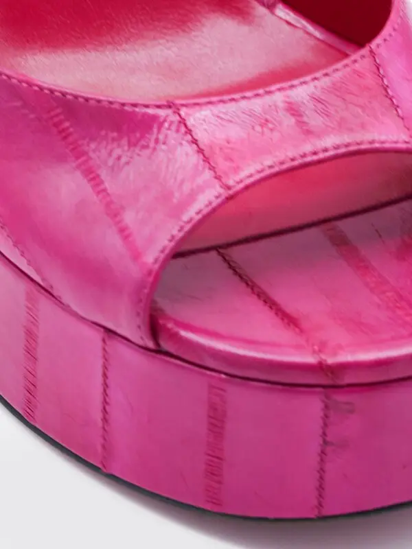 Fendi Arco Leather Platform Sandals With High Heel