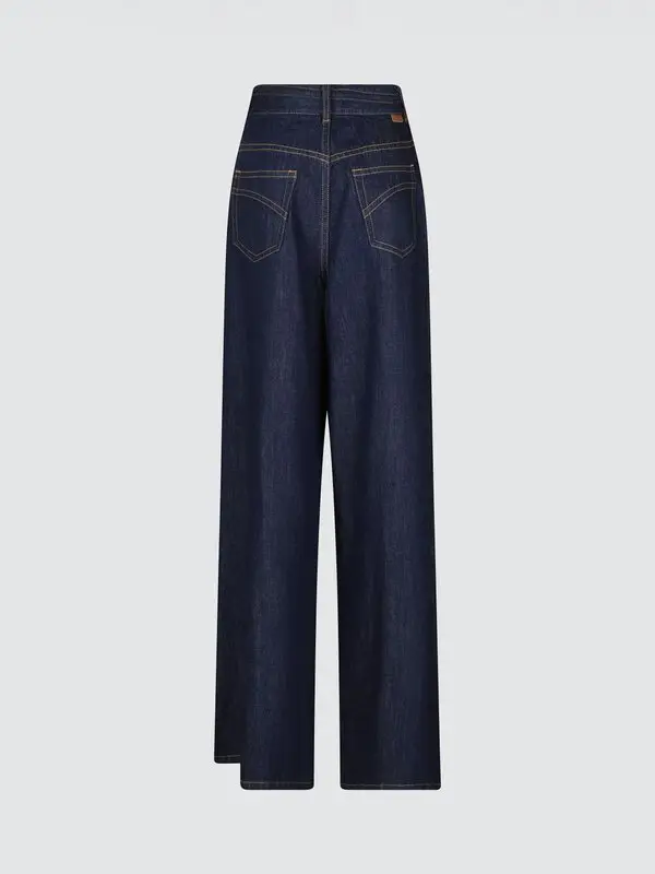Zimmermann High-waisted Wide-leg Denim Jeans With Adjustable Waist Belt