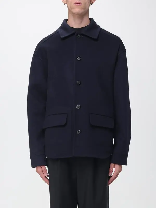 Marni Virgin Wool And Cashmere Shirt Jacket With Dropped Shoulders