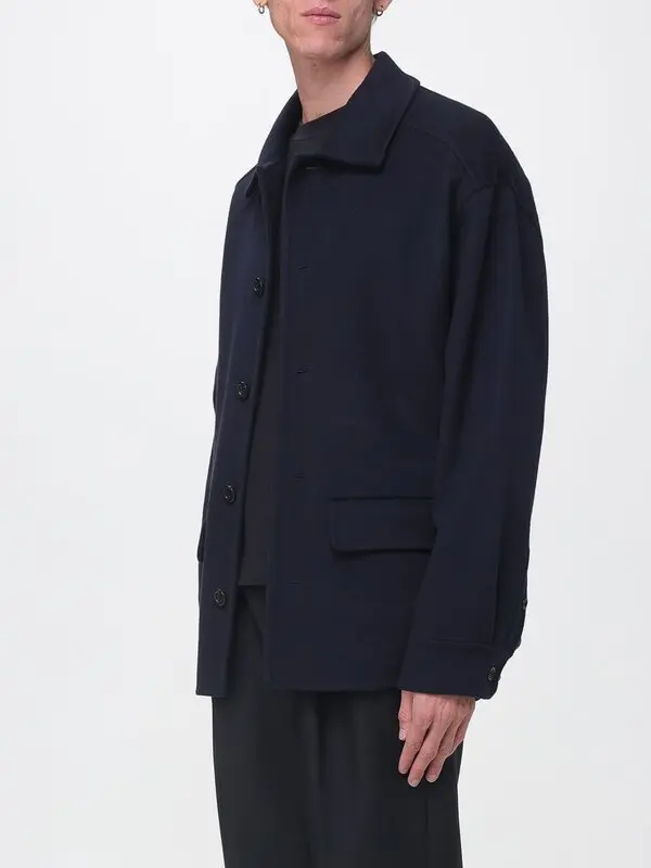 Marni Virgin Wool And Cashmere Shirt Jacket With Dropped Shoulders