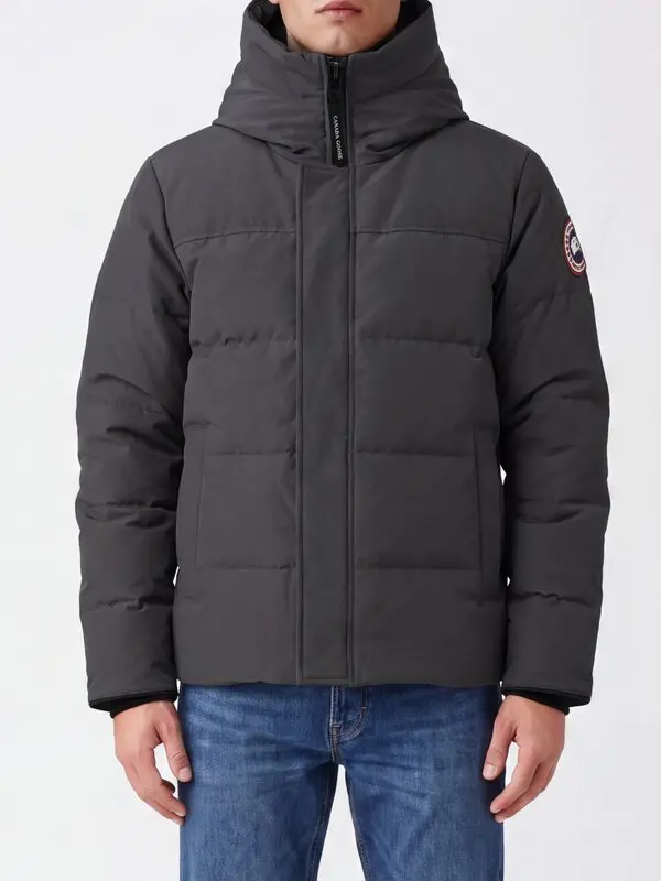 Canada Goose Macmillan Down-filled Parka With A Fixed Hood And Appliqué Logo - Grey