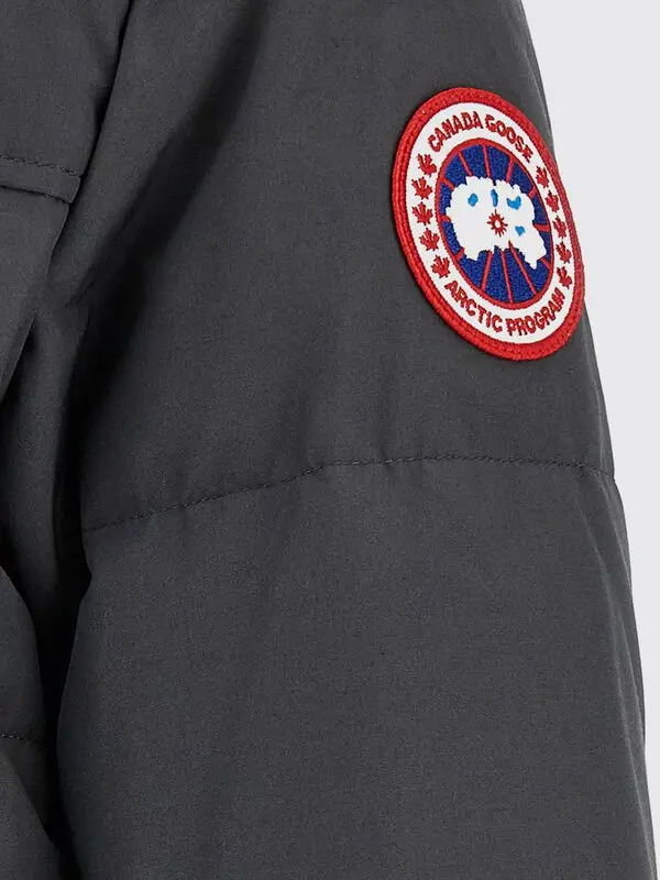 Canada Goose Macmillan Down-filled Parka With A Fixed Hood And Appliqué Logo - Grey