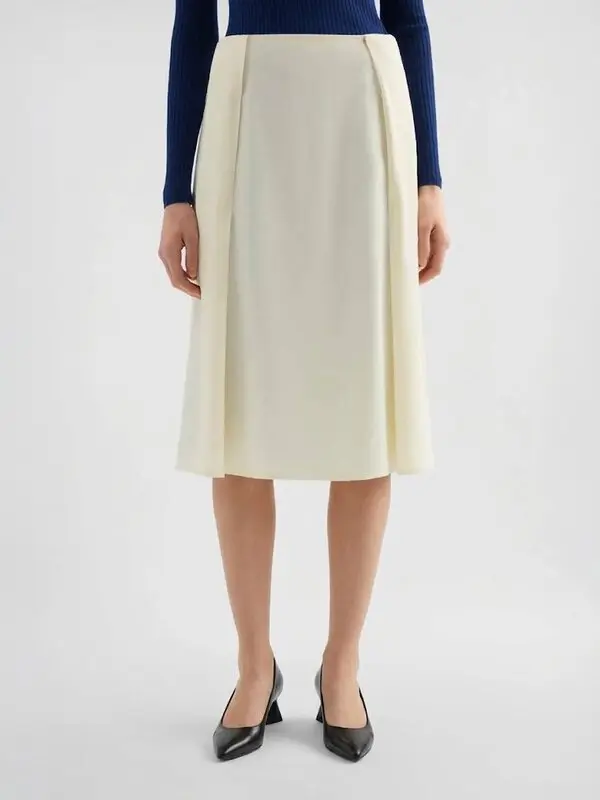 JIL SANDER High-waisted Crêpe Midi Pencil Skirt With A Side Zip Closure