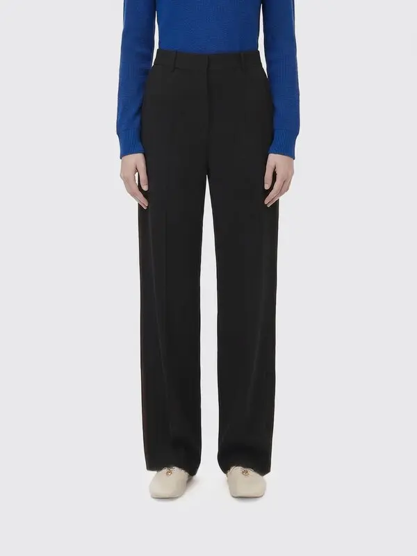 Loewe High-waisted Sartorial Straight-leg Trousers In Wool Blend - Black