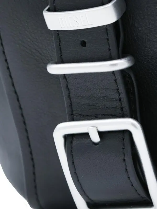DIESEL® D-one Handbag In Smooth Leather With Oval D Logo And Shoulder Strap