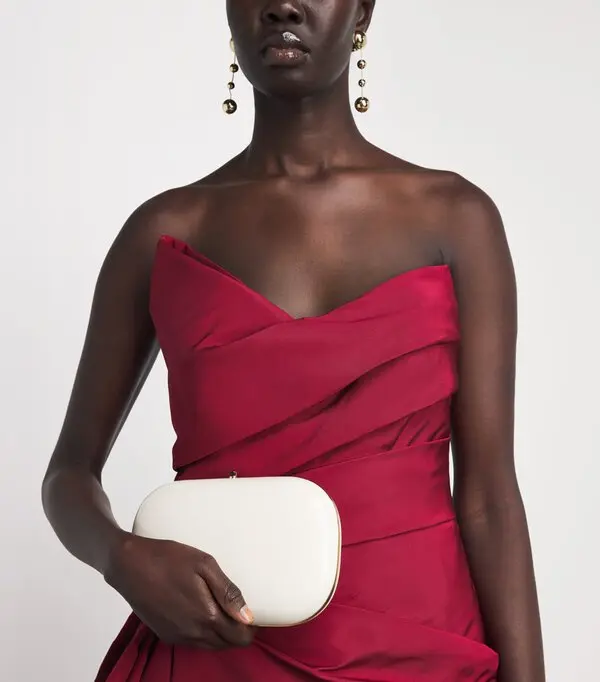 Monique Lhuillier Draped Asymmetric-neck Gown
