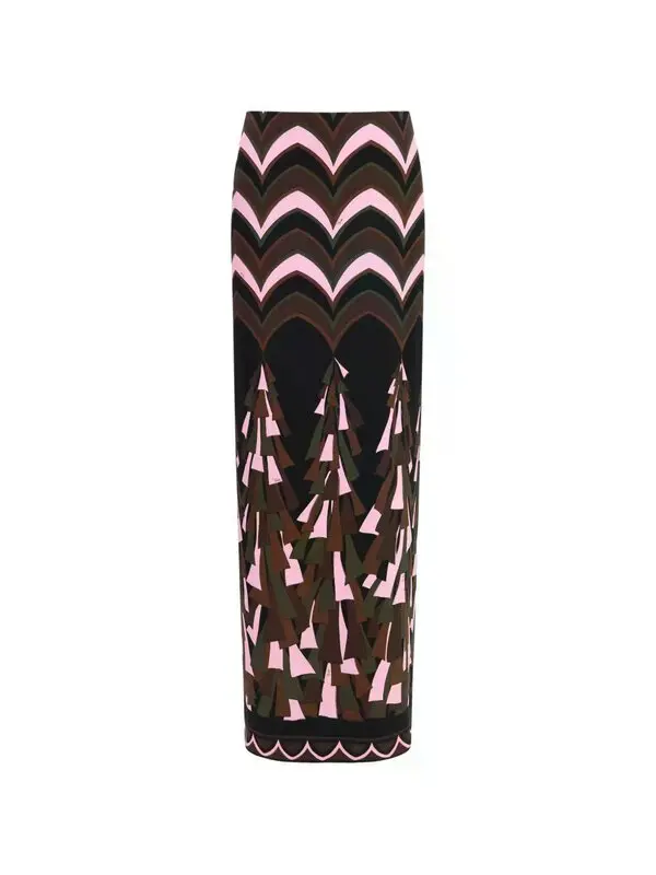 Emilio Pucci Baiadera Print Tecno Couture Skirt