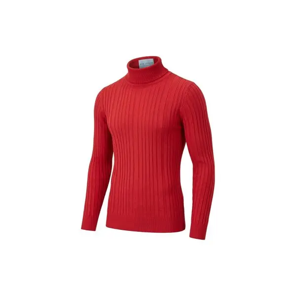 RON TOMSON Roll Neck Ribbed Sweater - Red