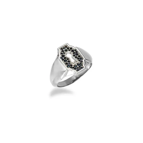 MYRTO KATRAMADOU JEWELLERY Black / Silver Unlocked Silver Ring Black - Black/silver