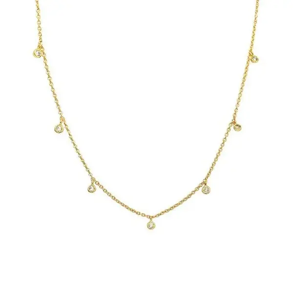 NAZZAR Bezel Drop Beaded Necklace