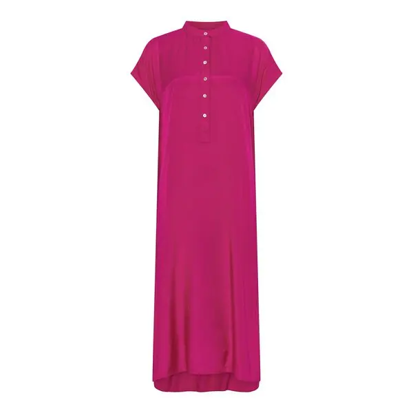 BELYED HANDCRAFT Kurta – Pink Soft Cotton Mandarin Collar Tunic Belyed