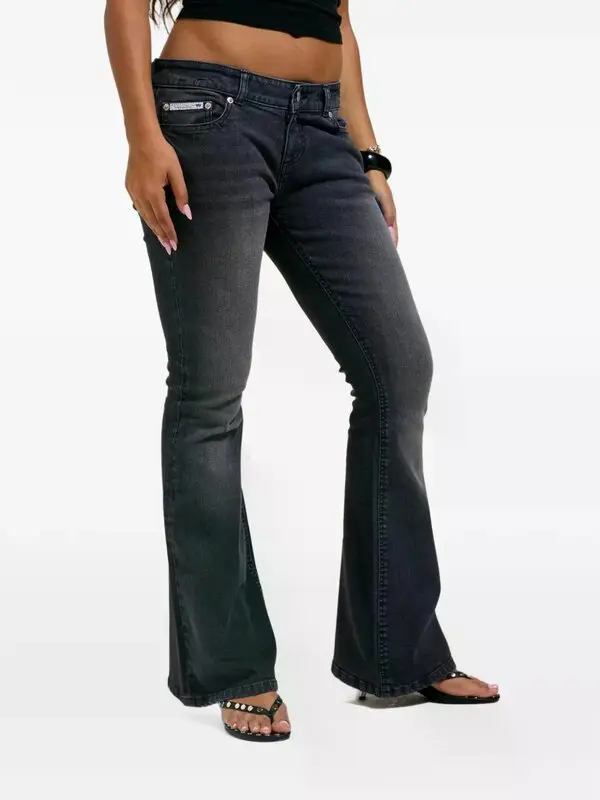Juicy Couture Rhinestone-embellished Flared Jeans - Black