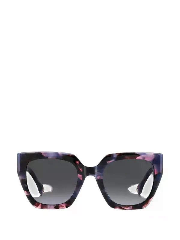 Carolina Herrera Tortoiseshell-effect Squared-frame Sunglasses
