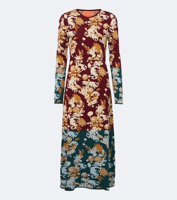 La DoubleJ Coven Jacquard Cotton-blend Midi Dress