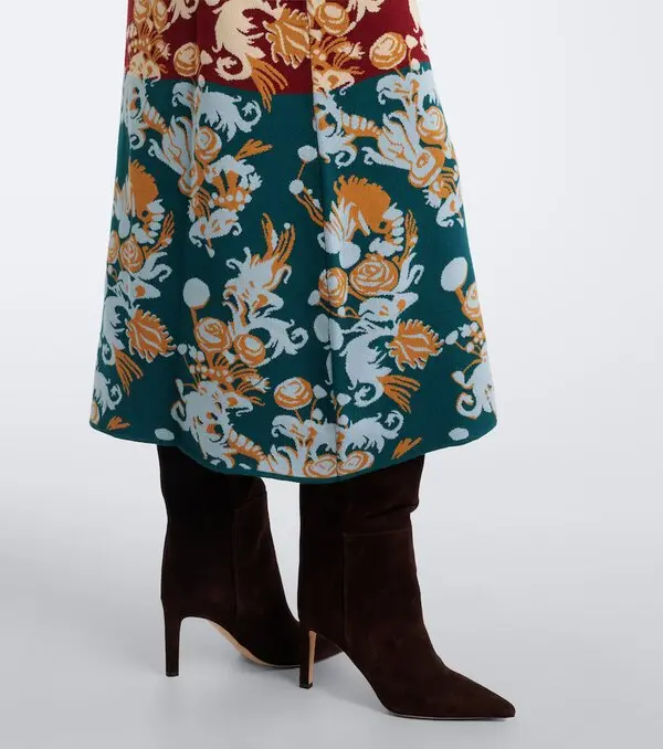 La DoubleJ Coven Jacquard Cotton-blend Midi Dress