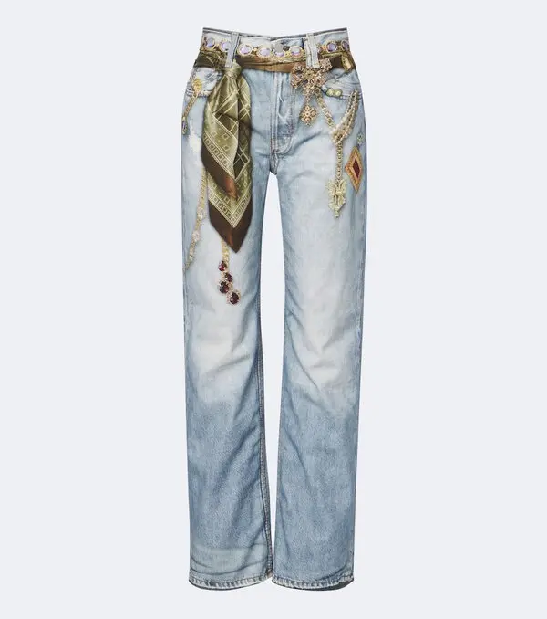 Acne Studios Trompe L’oeil Printed Wide-leg Jeans