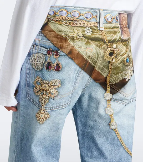 Acne Studios Trompe L’oeil Printed Wide-leg Jeans
