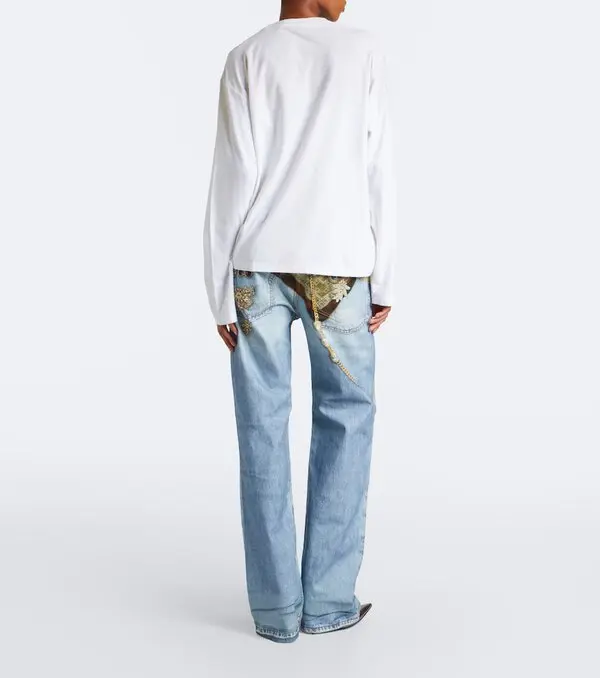 Acne Studios Trompe L’oeil Printed Wide-leg Jeans