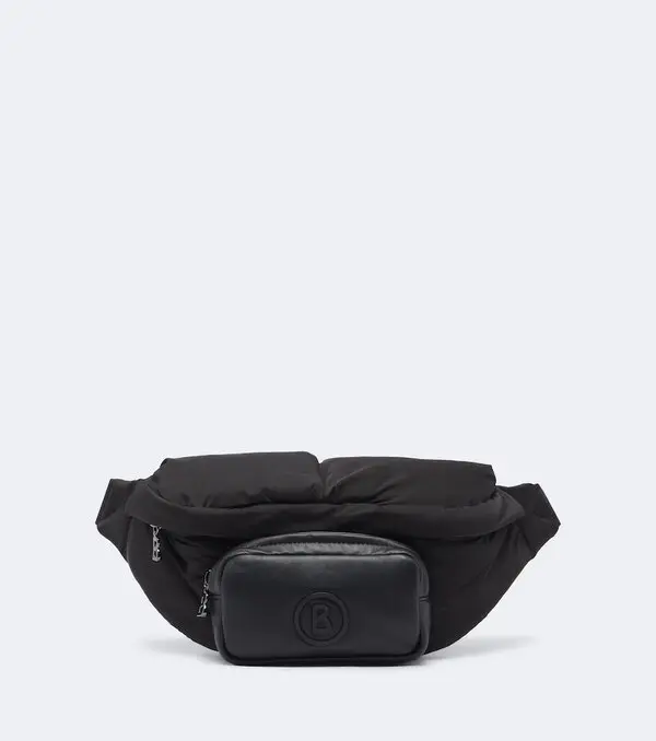 Bogner Runa Leather-trimmed Belt Bag - Black