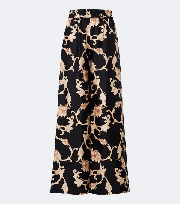 La DoubleJ Buttercup Printed Silk Palazzo Pants