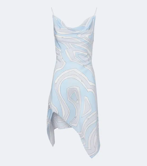 Emilio Pucci Labirinto Silk Crepe De Chine Minidress