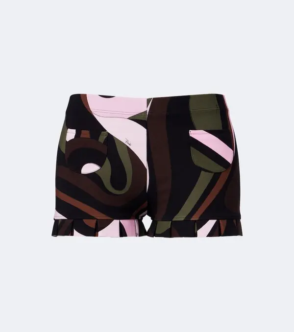 Emilio Pucci Marmo Ruffled Jersey Shorts