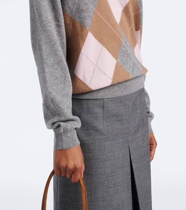Prada Argyle Cashmere Sweater