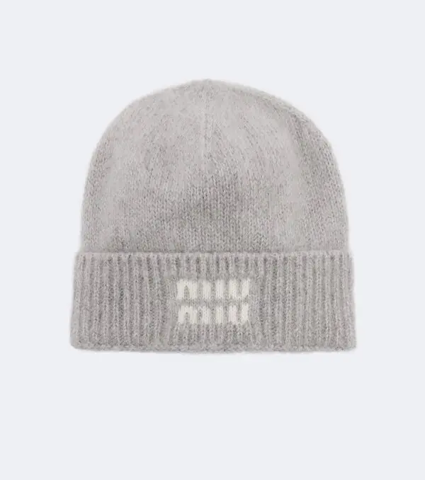 Miu Miu Logo Mohair-blend Beanie